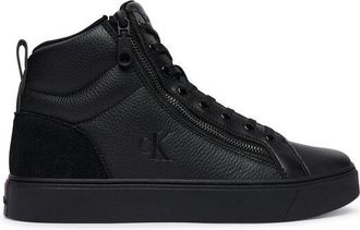 Calvin Klein Sneakers Classic Cup Mid Laceup Zip Lth YM0YM01428 Schwarz