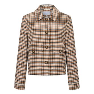 More & More Gek&uuml;rzter Karojacke - - Jackets - Damen - Braun - S