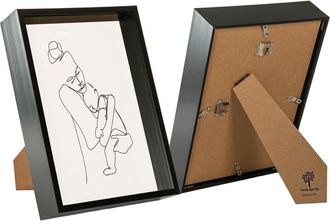 Nicola Spring Deep Box Fotorahmens - A4 (8 X 12) - Schwarz - Pack Von 2