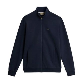 Woolrich Homme, Sweatshirts et sweats &agrave; capuche, Bleu, Taille: M Logo Interlock Track