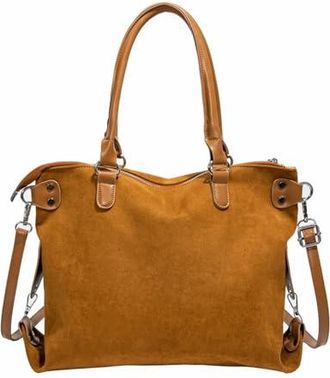 Generic Sac fourre-tout vintage en PU givr&eacute; pour femme avec pendentif, sac &agrave; main de capacit&eacute;, id&eacute;al pour voyages quotidiens et d&eacute;placements scolaires