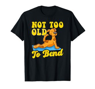 So Cool Designs Nicht zu alt um lustigen Yoga Hund auf Yoga Matte zu biegen T-Shirt