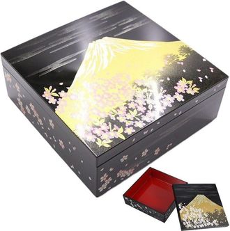 Generic Haowul Japanische Bento-Box, Lunchbox, Traditionelles Japanisches Sushi-tablett, Essenszubereitungsbeh&auml;lter, Wiederverwendbare Sushi-servierbox Deckel