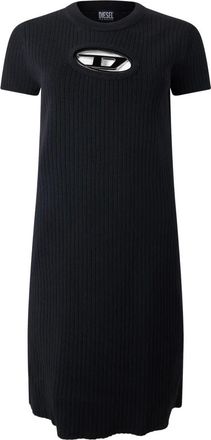 Diesel Robe longue en maille - Femme - Robes - Noir - Taille: 42 FR