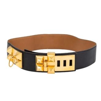 Herm&egrave;s Ceinture Pre-owned Collier de Chien - Femme - Pre-owned - Noir - Taille: ONE Size