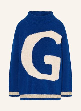 Grace Grace Oversized-Pullover Mit Alpaka Und Glitzergarn blau