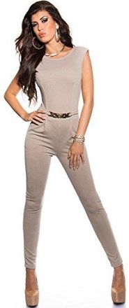 Koucla Combinaison élégante Koucla avec boucle dorée Couleurs et tailles - Combinaison dos-nu (K6721) - Beige - XS