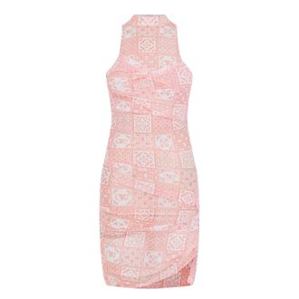 Off-white Off White - Unterkleid-Stil f&uuml;r Damen, Hoher Kragen, T&uuml;ll (Pink/Wei&szlig;)