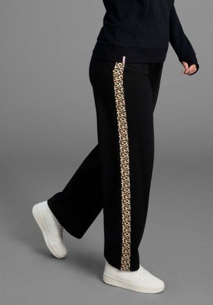 Kangaroos Jogginghose mit weitem Bein und Streifen im Leo-Print, gro&szlig;e Gr&ouml;&szlig;en