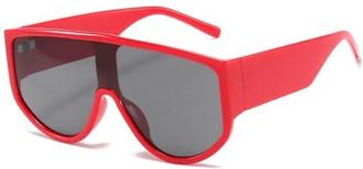 Generic Lunettes De Soleil &Agrave; Monture Large For Hommes Et Femmes, Id&eacute;ales For Les Soir&eacute;es, D&eacute;placements Ou Le Sport(Red)