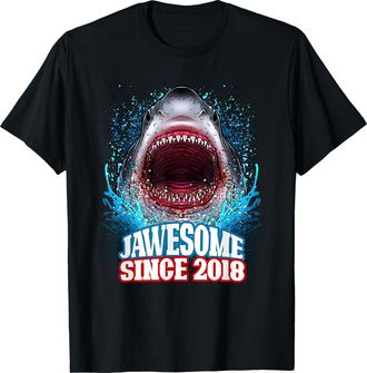 BDAZ 8. Geburtstag Jawesome Seit 2018 Shark 8 Jahre alt T-Shirt