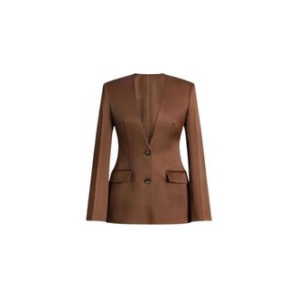 Alberta Ferretti Femme, Vestes, Brun, Taille: 42 FR Manteaux