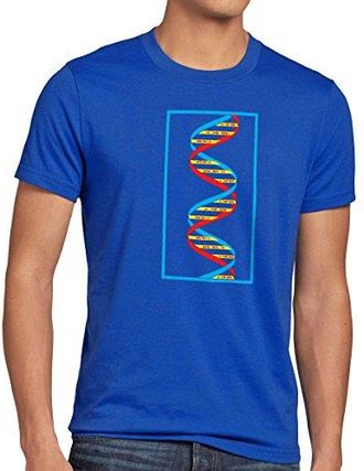 style3 Sheldon Super DNA Homme T-Shirt, Taille:M;Couleur:Bleu