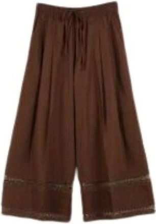 Twinset Femme, Pantalons, Brun, Taille: 40 FR Wide Pantalons