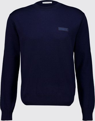 Givenchy Pullover aus reiner Wolle mit Rundhalsausschnitt und tonalem Logo