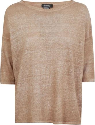 Avant Toi Femme, Pulls, Brun, Taille: 40 FR Maille &agrave; col rond