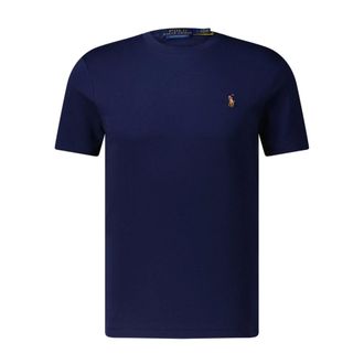 Polo Ralph Lauren Homme, Tops, Bleu, Taille: M T-shirt avec logo brod&eacute;