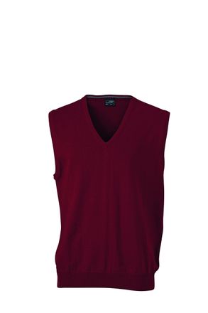 James & Nicholson Herren JN657 Pullunder, Rot (Bordeaux), X-Large