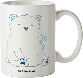 Mr. & Mrs. Panda XL Tasse Eisbär Faul - Geschenk, Mega, Große Mit Henkel, Riesentasse, Arbeitsplatz, Bär, Riesenkaffeetasse, Teddy, Jumbo, Arbeit, Nordpol, Homeoffice