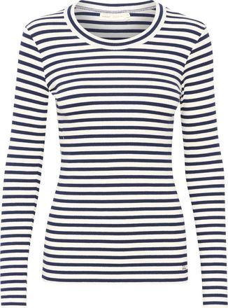 Inwear Damen Dagnaiw Striped Tshirt Ls T-Shirt, Whisper White/Midnight Magic, Large