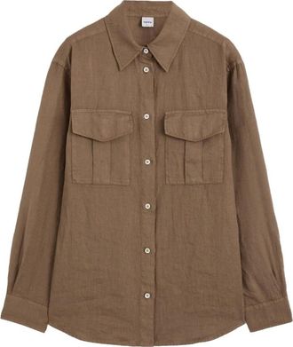 Aspesi Femme, Blouses et Chemises, Brun, Taille: 36 FR Long Sleeve Utility Shirt