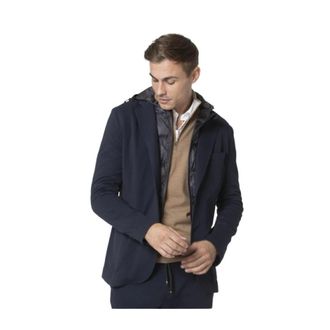 Mason's Marineblaue Reisejacke mit abnehmbarer Kapuze - - Jackets - Herren - Blau - 3XL
