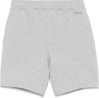 Ermenegildo Zegna Joggingshorts mit Logo-Stickerei - Grau