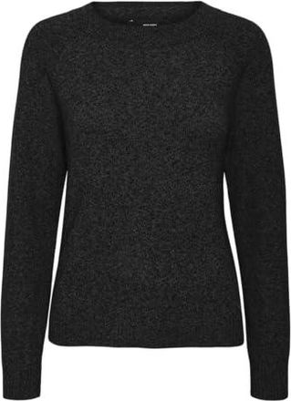 Vero Moda Curve O-Neck Vmcdoffy Ls Blouse à col Rond GA Curve, Noir, XL Femmes