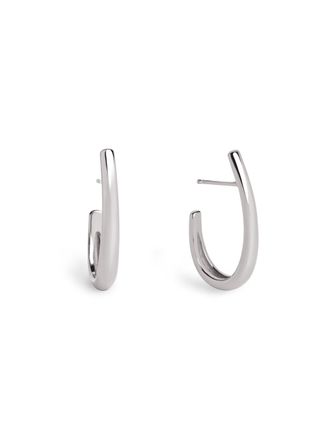 Singularu Aby Creolen. Messing mit Rhodium-Beschichtung. Schmuck f&uuml;r Damen