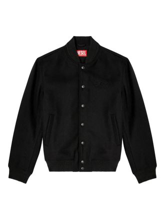 Diesel veste bomber à logo brodé - Noir