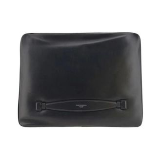 Dolce & Gabbana Homme, Sacs, Noir, Taille: ONE Size Pochette en Cuir avec Monogramme et Fermeture &Eacute;clair