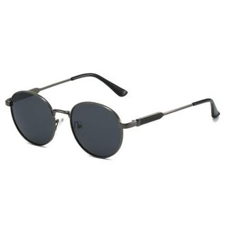 Generic Lunettes de soleil ovales g&eacute;om&eacute;triques r&eacute;tro minimalistes en m&eacute;tal polaris&eacute;es 2026 transfrontalier hit unisexe, Cadre de pistolet toute pi&egrave;ce grise, T