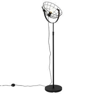 QAZQA Industrielle Stehleuchte schwarz 35 cm verstellbar - Hanze