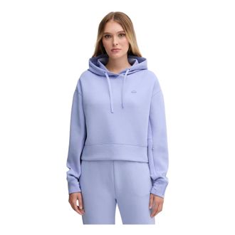 Lacoste Sweat &agrave; capuche en coton - Femme - Sweatshirts et sweats &agrave; capuche - Bleu - Taille: 44 FR
