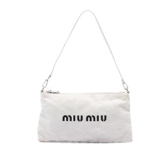 Miu Miu Sac bandouli&egrave;re en toile Pre-owned - Femme - Pre-owned - Blanc - Taille: ONE Size