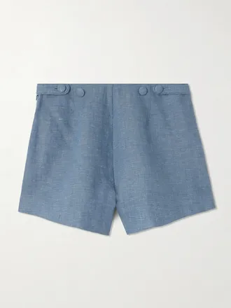Possé Thea Shorts Aus Leinen - Blau