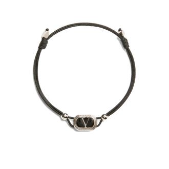 Valentino Garavani V-logo Oval-frame Bracelet