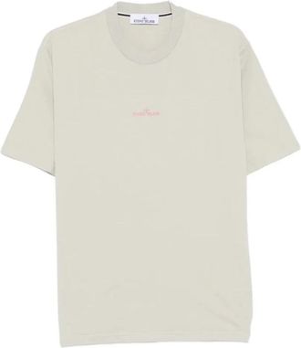 Stone Island Homme, Tops, Gris, Taille: M T-Shirt avec imprim&eacute; Island