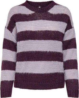 Only Strickpullover ONLCAMEL LIFE LS STRIPE O-NECK KNT