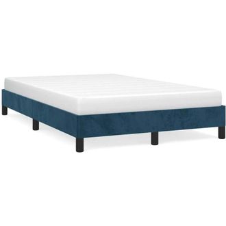vidaXL Bettgestell ohne Matratze Dunkelblau 120x190 cm Samt Vidaxl