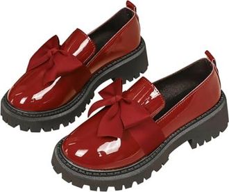 Generic Chaussures simples pour femme en grande taille pour le printemps et lautomne, nouveau style britannique &eacute;pais, un pied de petites chaussures en cuir &agrave;