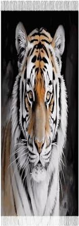 Generic &Eacute;charpe Imprim&eacute; Shawl Imprim&eacute; tigre El&eacute;gant Ch&acirc;le pour No&euml;l Party Mariage 68x196cm