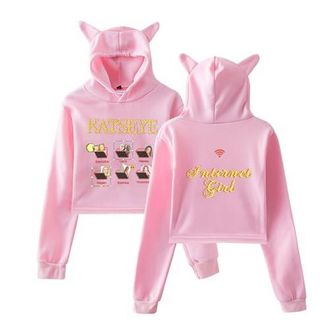 Generic Katseye 2026 Sweat &agrave; capuche avec oreilles de chat Mech pour femme inspir&eacute; de lInternet - Pull &agrave; manches longues pour femme Streetwear Top pour soutie