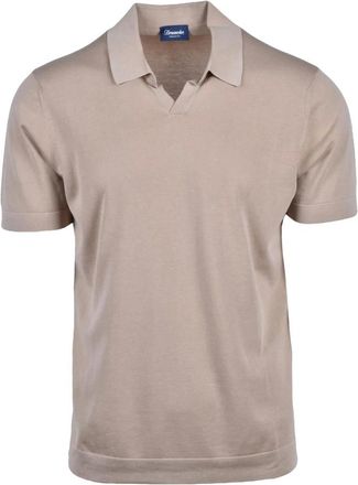 Drumohr Homme, Tops, Beige, Taille: XL Polo en maille