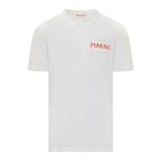 Marni T-Shirt mit Rundhalsausschnitt - - Tops - Herren - Wei&szlig; - 2XL