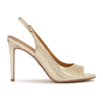 Kazar Gold gepr&auml;gte Ledersandalen - - Shoes - Damen - Gelb - 37 EU