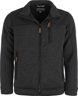 Blue Wave Herren Fleecejacke Fabrizio - Strickjacke Fleece Jacke mit Softshell-Besatz in Anthrazit Gr&ouml;&szlig;e 3XL