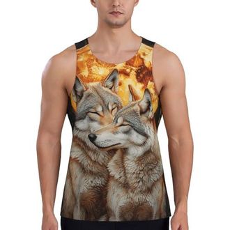 Generic D&eacute;bardeur respirant &agrave; s&eacute;chage rapide sans manches pour homme pour entra&icirc;nement &agrave; la plage S &agrave; 4XL, Loup 11, 4XL