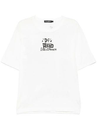 Dolce & Gabbana T-Shirt mit grafischem Print - Wei&szlig;