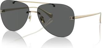Chanel CH4285T Pilot-Frame Sunglasses - Gray